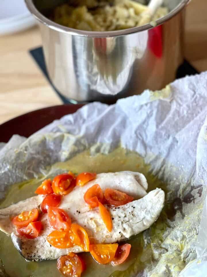 Pressure Cooker Fish with Risotto - Feisty Tapas