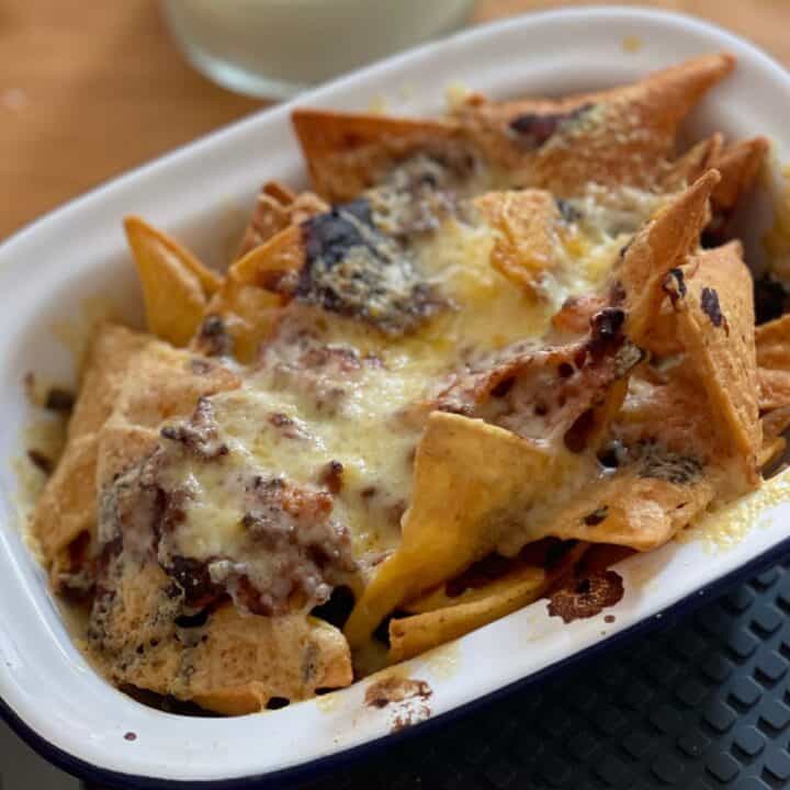 Loaded Air Fryer Nachos - Quick, Cheesy and totally Moreish - Feisty Tapas